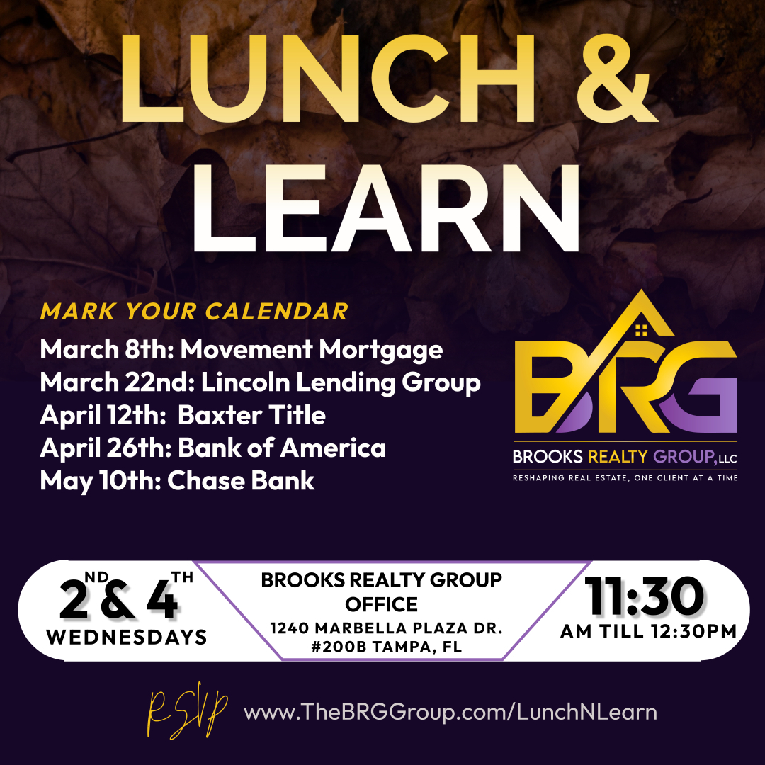 BRG Lunch & Learn – Agent Registration - Brooks Realty Group, LLC