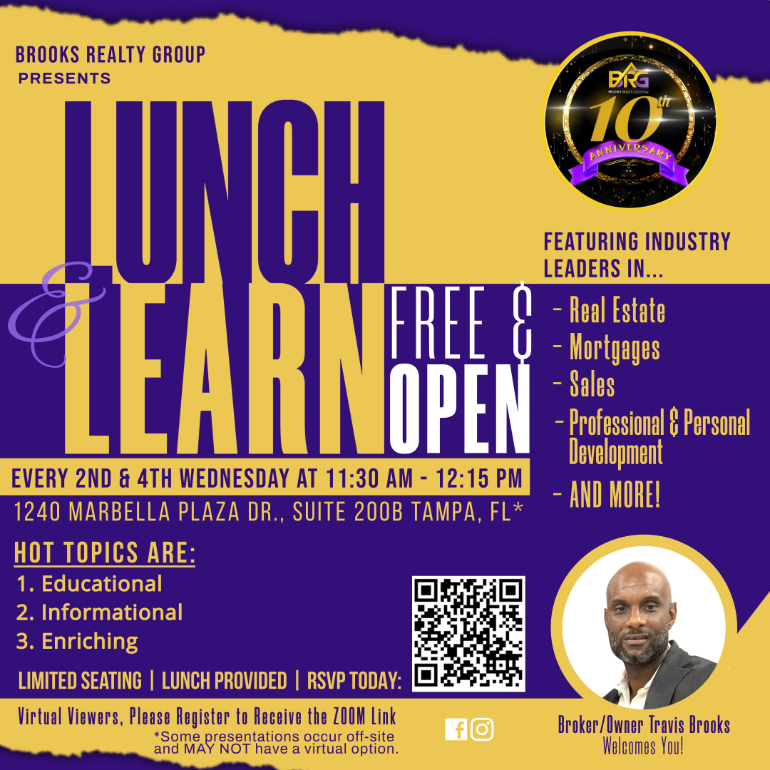 BRG Lunch & Learn – Agent Registration - Brooks Realty Group, LLC